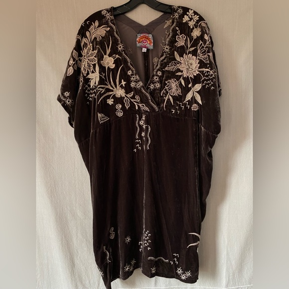 Johnny Was | Tops | Johnny Was Velvet Embroidered Tunic | Poshmark